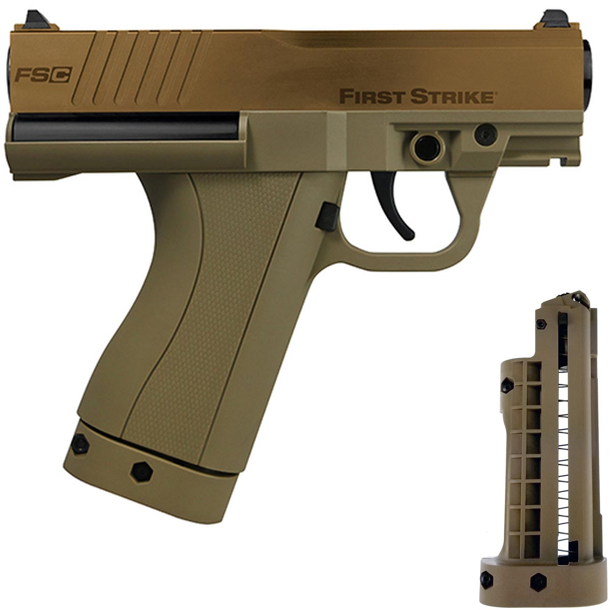 First Strike Compact FSC Pistol - Brown/Tan - Flat Dark Earth