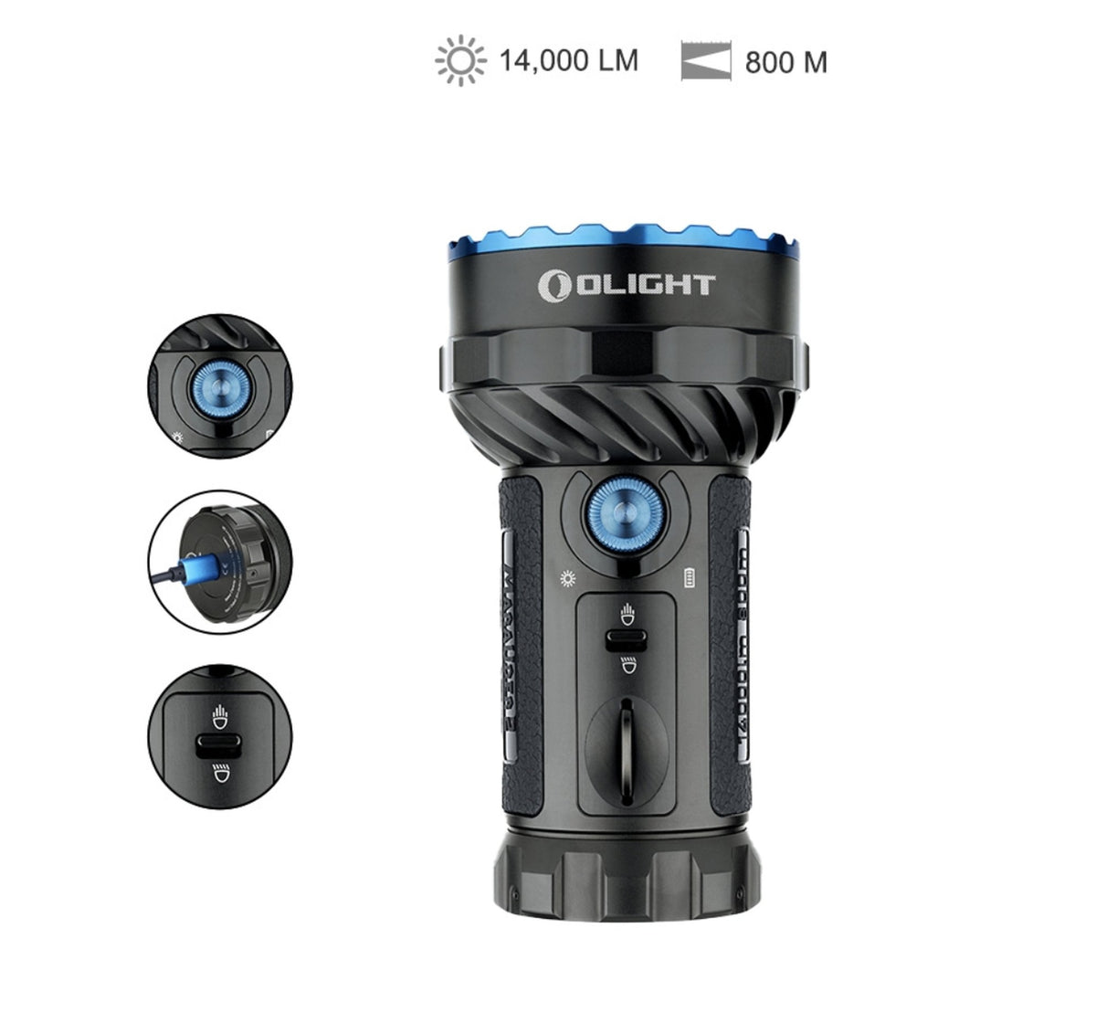 Olight Marauder 2 Flashlight 14,000 Lumen - Black